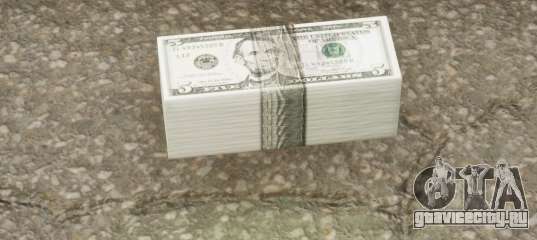 Realistic Banknote Dollar 5 (New Textures) для GTA San Andreas ...